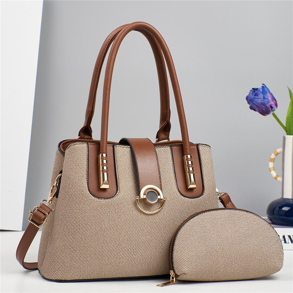 Women 2Pcs Handbag Set 2026 New Trendy Top Handle Tote Bag for Women ...