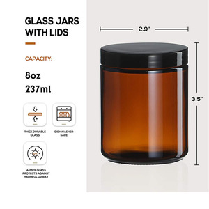 Recycled Glass Jars - Eco-Friendly Square Candle Containers