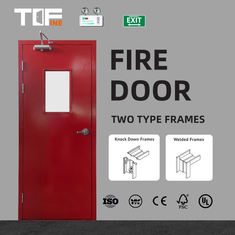 WH Steel Fireproof Fire Rated Emergency Escape Exit Metal Door Fire ...