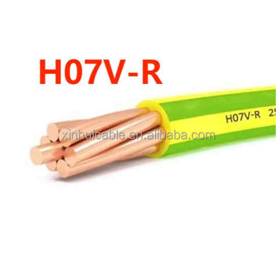 Housing Building Single Solid Copper PVC Insulated Electric Wires H07V-U Copper Core PVC Jacket ...