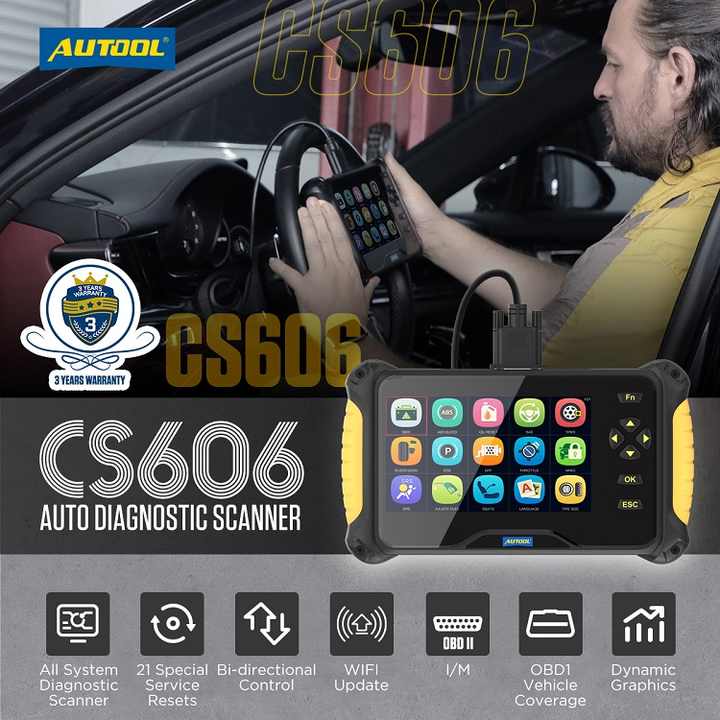 AUTOOL CS606 Car Diagnostic Machine - Universal OBD2 Scanner