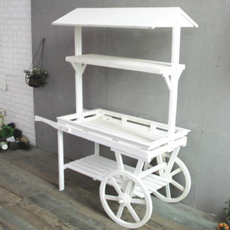 Beautiful White Wooden Trolley Wheels For Party White Trolley Event ...
