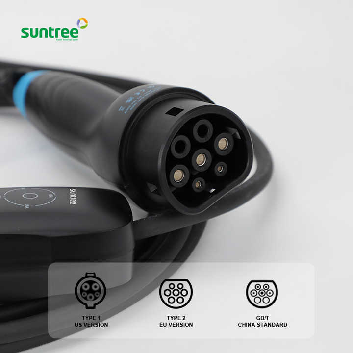 Suntree Portable Ev Charger Type 2 Portable Charger With Uk 3 Pin Plug ...