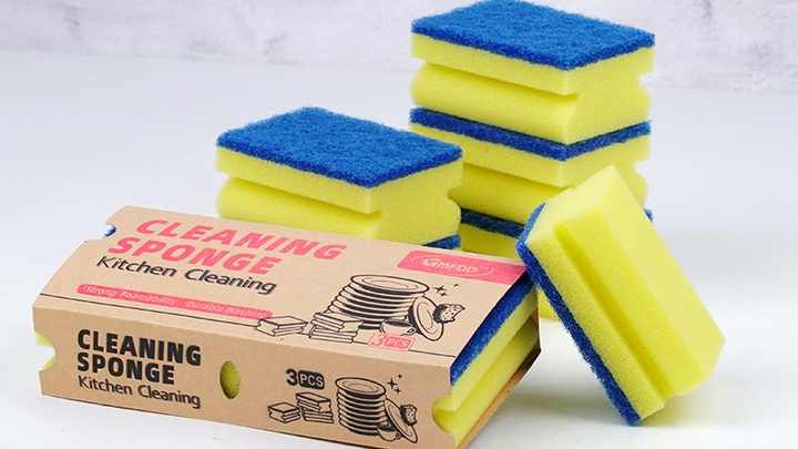 High-Density Kitchen Dish Scouring Pad Scrubber Cleaning Sponge with ...