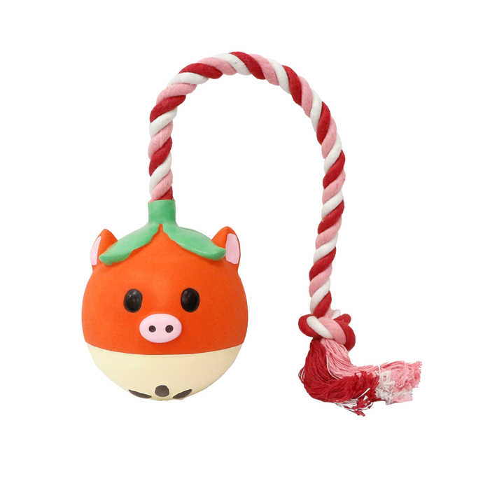 U-PETS Latex Squeaky Rope Dog Toys Soft Rubber Dog Chew Toy Interactive ...