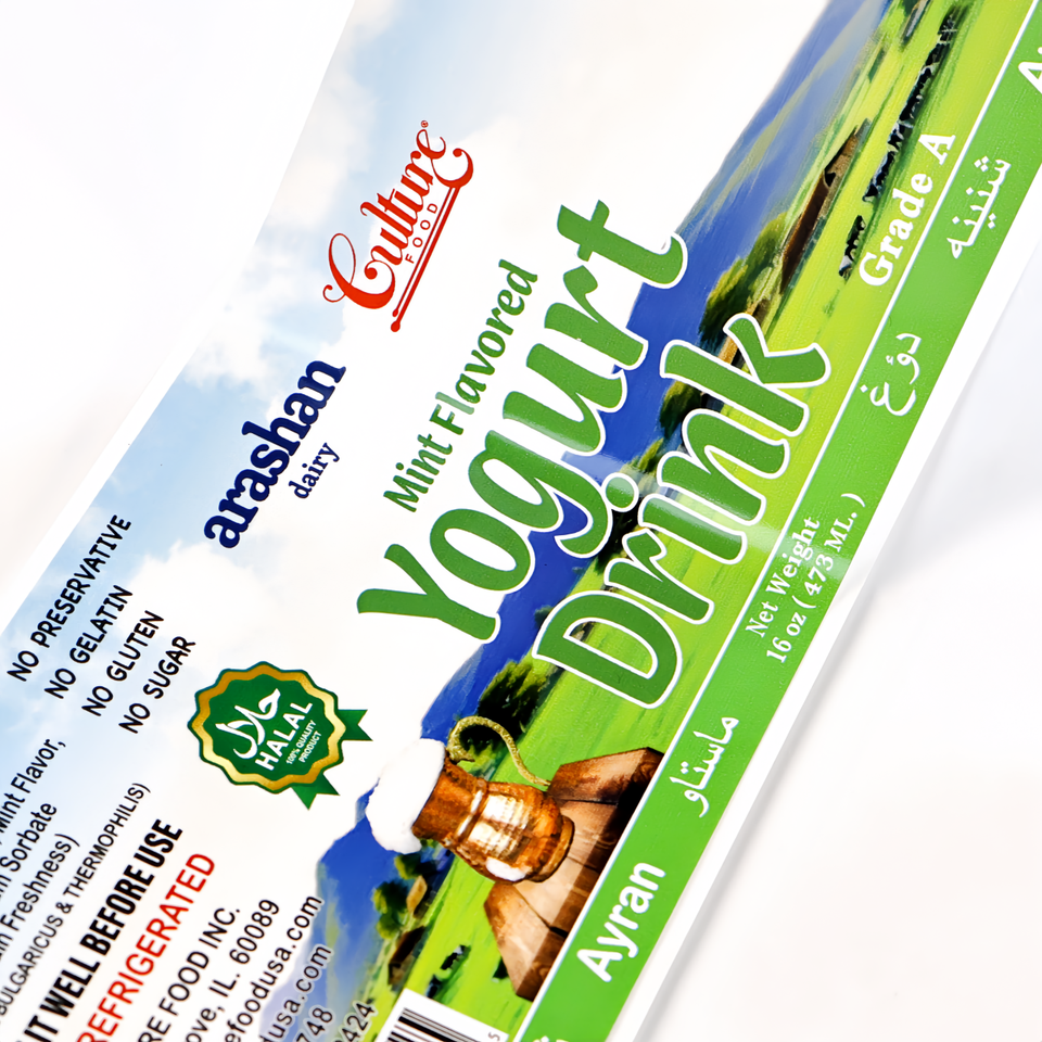 Custom Printed Dairy Beverage Roll Labels | Food-Grade Waterproof Oil ...