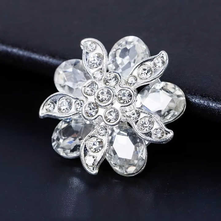 Wholesale Crystal Buttons Bling Bling Flower Rhinestones Buttons for ...