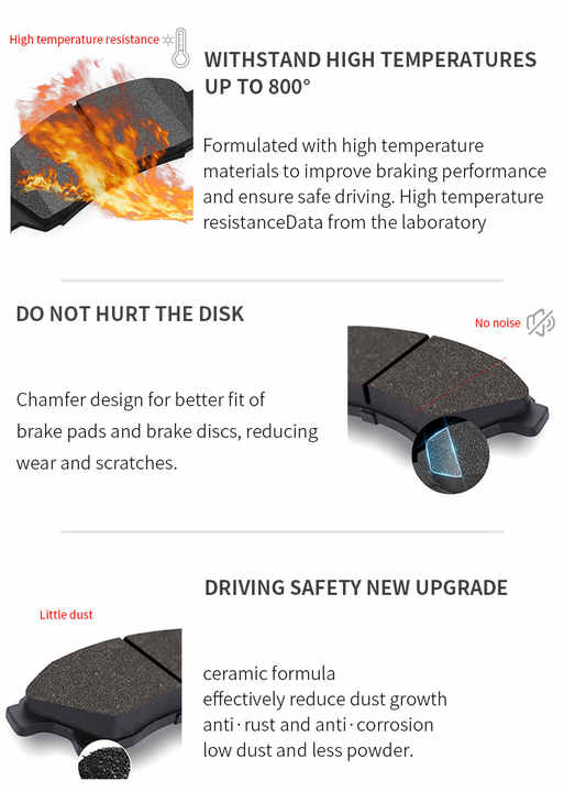 SDCX D606 04465-60010 Auto Parts Ceramic Brake Pads For Toyota Lexus ...