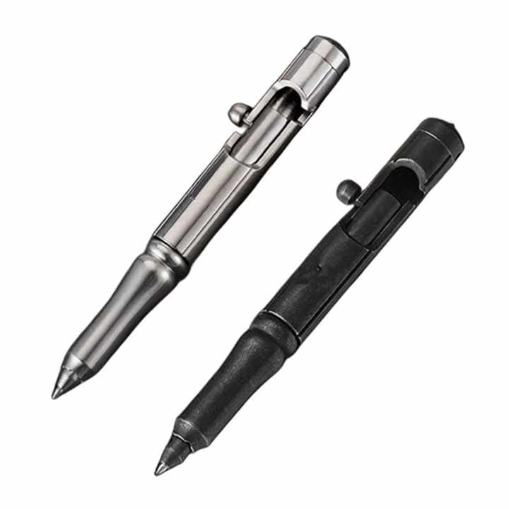 Stainless Steel Bolt Action Tactical Pen with Tungsten Steel Glass ...