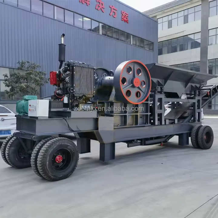 Diesel Engine Type Mini Mobile Jaw Crusher Mobile Stone Crusher Machine ...