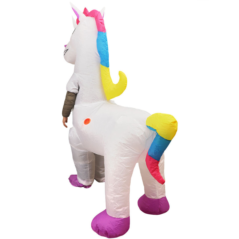 Adult Inflatable Rainbow Unicorn Costume, Cosplay for Party Carnival ...