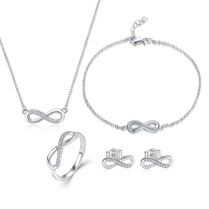 YILUN Eternal Love Infinity Jewelry Set - 925 Sterling Silver
