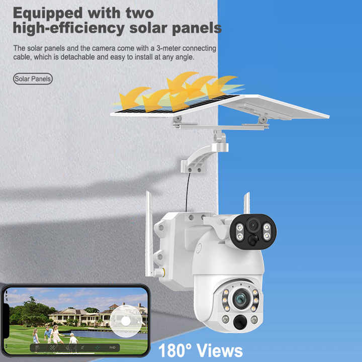 Wistino 10MP Solar Security Camera with 99X Optical Zoom