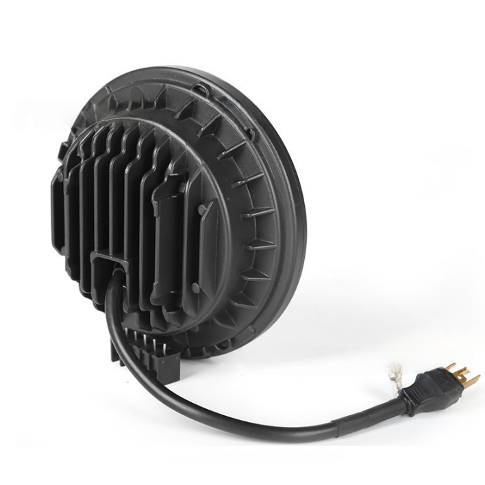 For Wrangler Motorcycle 7inch Round 70W LED Headlight High-Low Beam ...