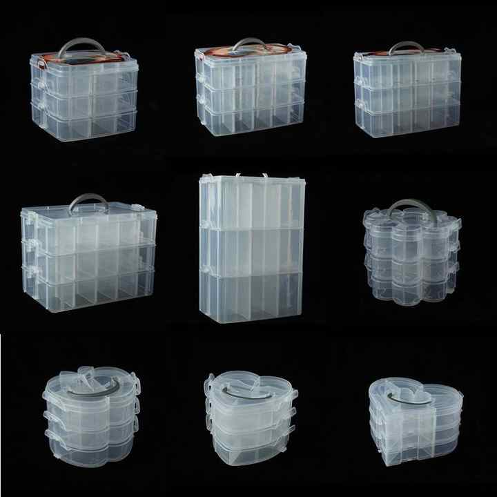 Multi-function Three Layer Stackable Craft Storage Container With ...