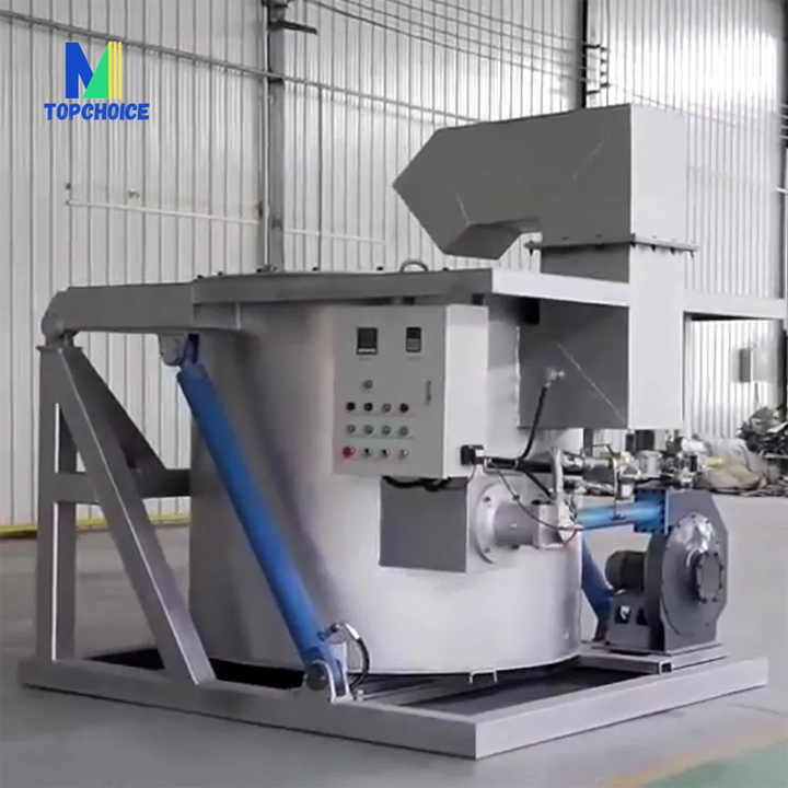 Smelting Cast Iron Induction Furnace Oil Tilt Industrial Metal Aluminum Melting Furnace 2200 ...