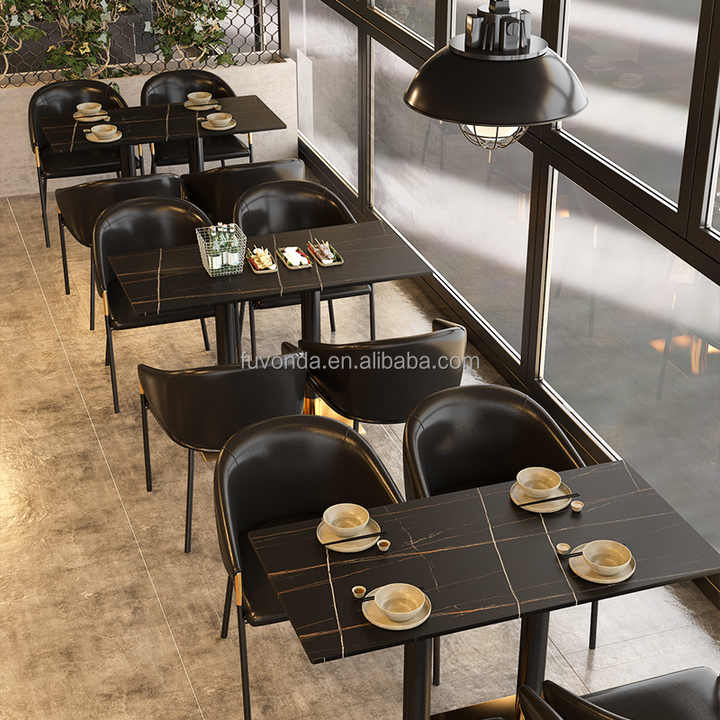 Custom Retro Fast Food Coffee Shop Furniture Commercial Solid Wood ...
