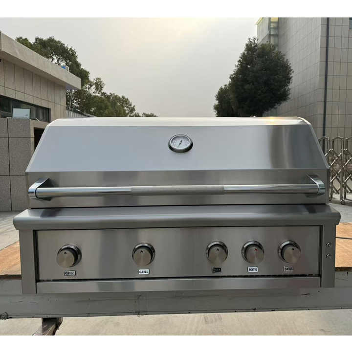 304 SUS 4 Main Burner Built in Bbq Gas Grill 42" With Infrared Back ...