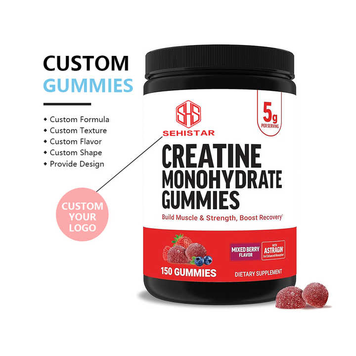 Custom Premium Creatine Monohydrate Gummies Private Label Manufacturer ...