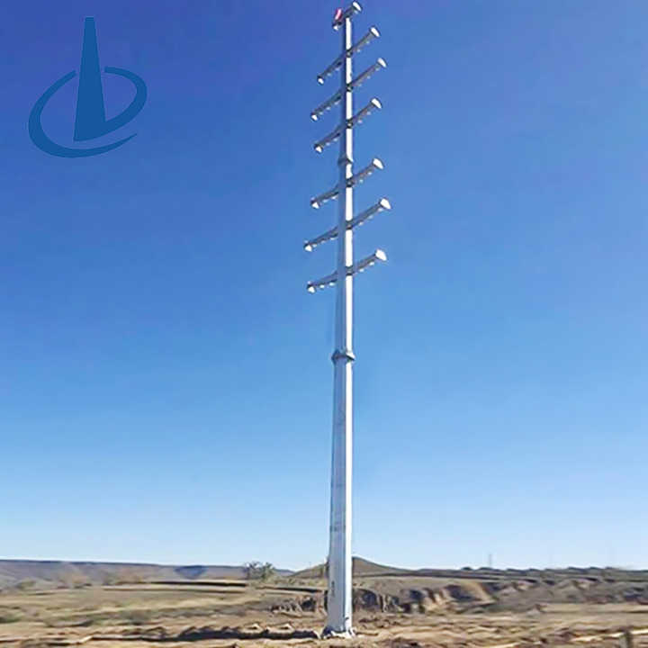 12 Meter Galvanized Electric Steel Pole - Low Voltage Polygon Power ...