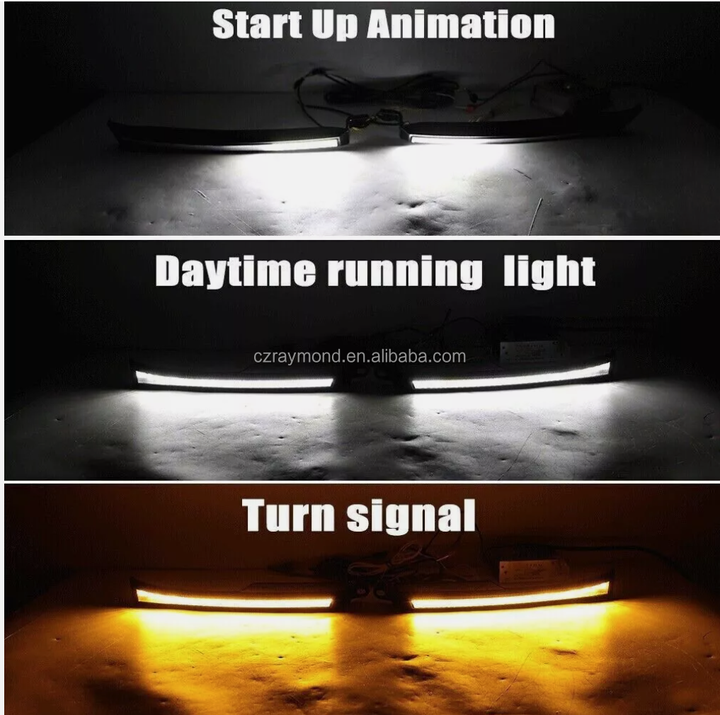 Dynamic LED Daytime Running Light DRL with Turn Signal for Toyota ...