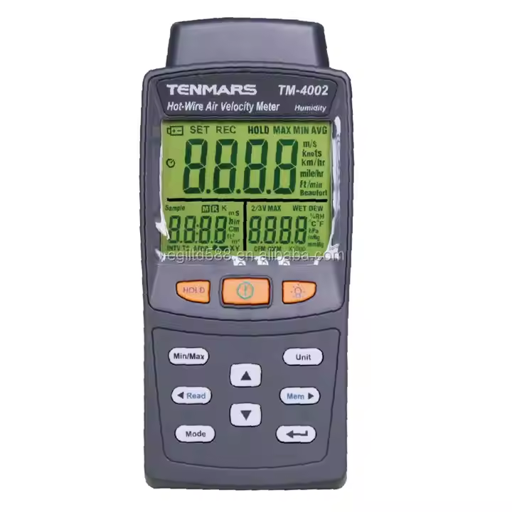 Tenmars TM-4002 Plastic Hot Wire Anemometer Air Flowmeter with ...