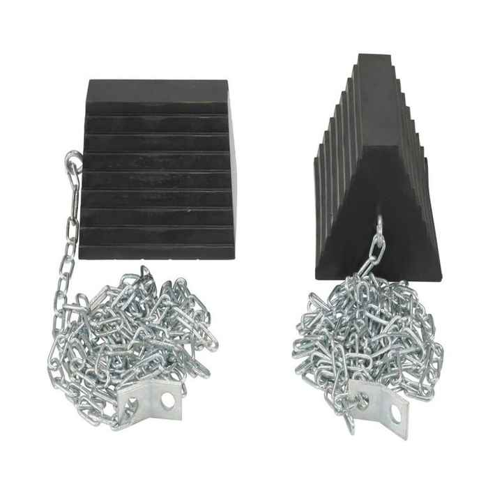 12LBs Carport Trailer Stopper Wheel Stopper Rubber Wheel Chock with ...