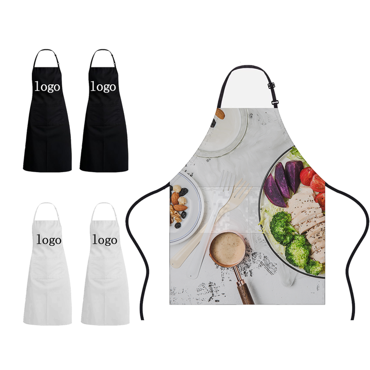Custom Design Kitchen Apron with Pockets All Over Full Printing ...