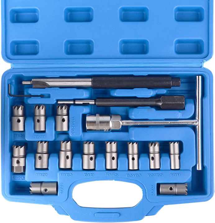 17Pcs Diesel Universal Diesel Injector Extractor Vacuum Cleaner Seat ...