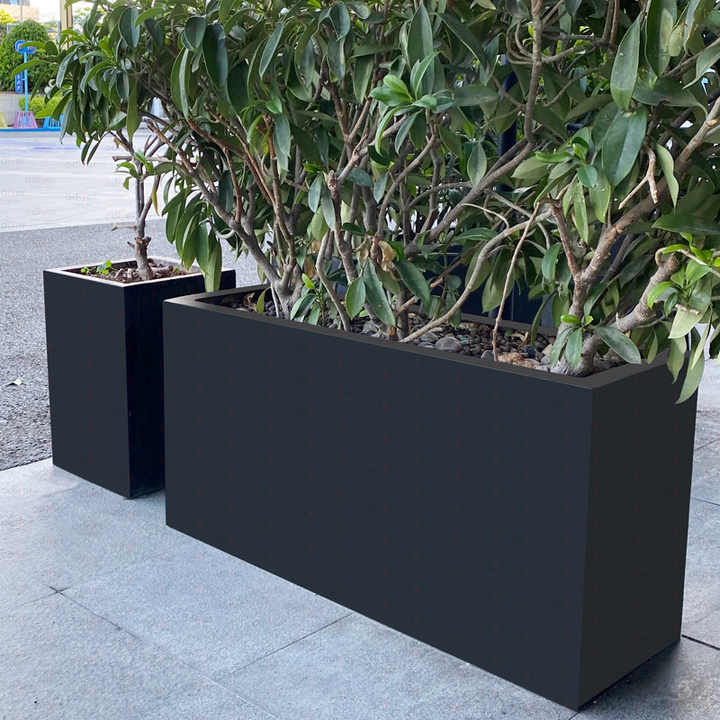 Large Rectangular Plant Pot Big Fiberglass Planter Box Outdoor Cement ...