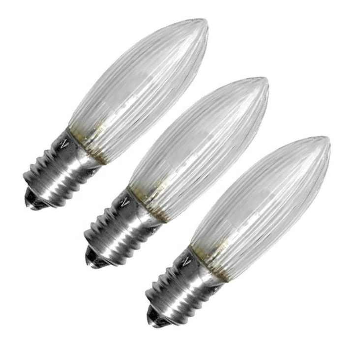 E10 LED Replacement Bulb E10 24V 3W Christmas Decorative Lights Candle ...