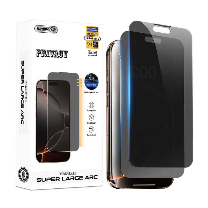 Yongpoly Borderless Privacy Fingerprint 0.33mm Glass 3D Super Large Arc ...