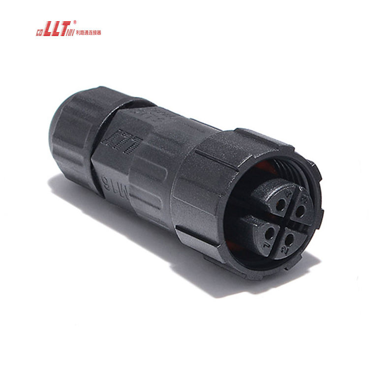 LLT 4pin M16 IP67 IP68 Waterproof Screw Power Panel Connector| Alibaba.com