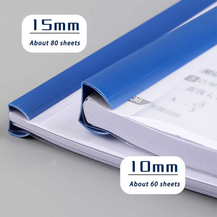 Factory Direct A4 Clear Plastic Report Cover with Sliding Spine Bar PP ...
