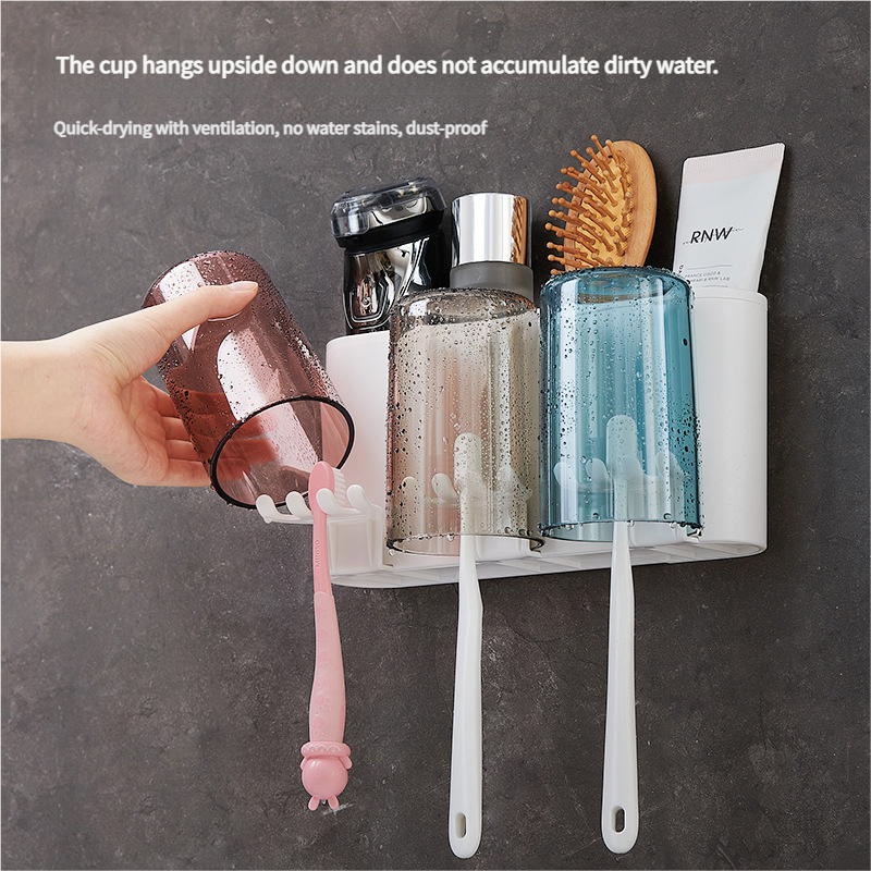 WCHT White ABS Plastic 2025 China Oral Hygiene Storage Organizer Double ...