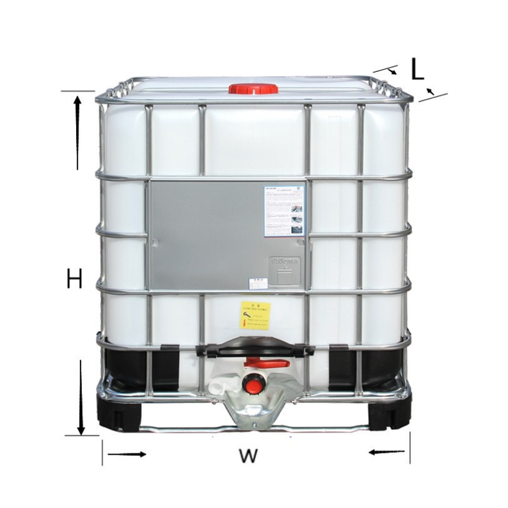 1000L Food Grade Vertical IBC Tank Tote with Valve in Cage