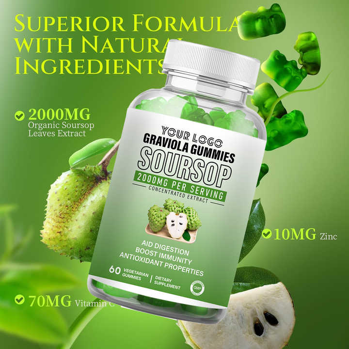 SOURSOP Gummies GRAVIOLA Gummies Promotes Digestion, Enhances Immunity ...