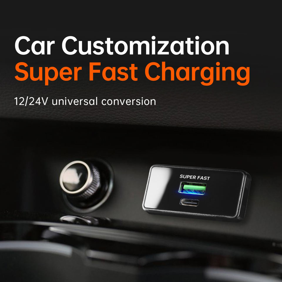OEM Customization Super Fast Charging Cars USB+Type-C Phone Charging ...