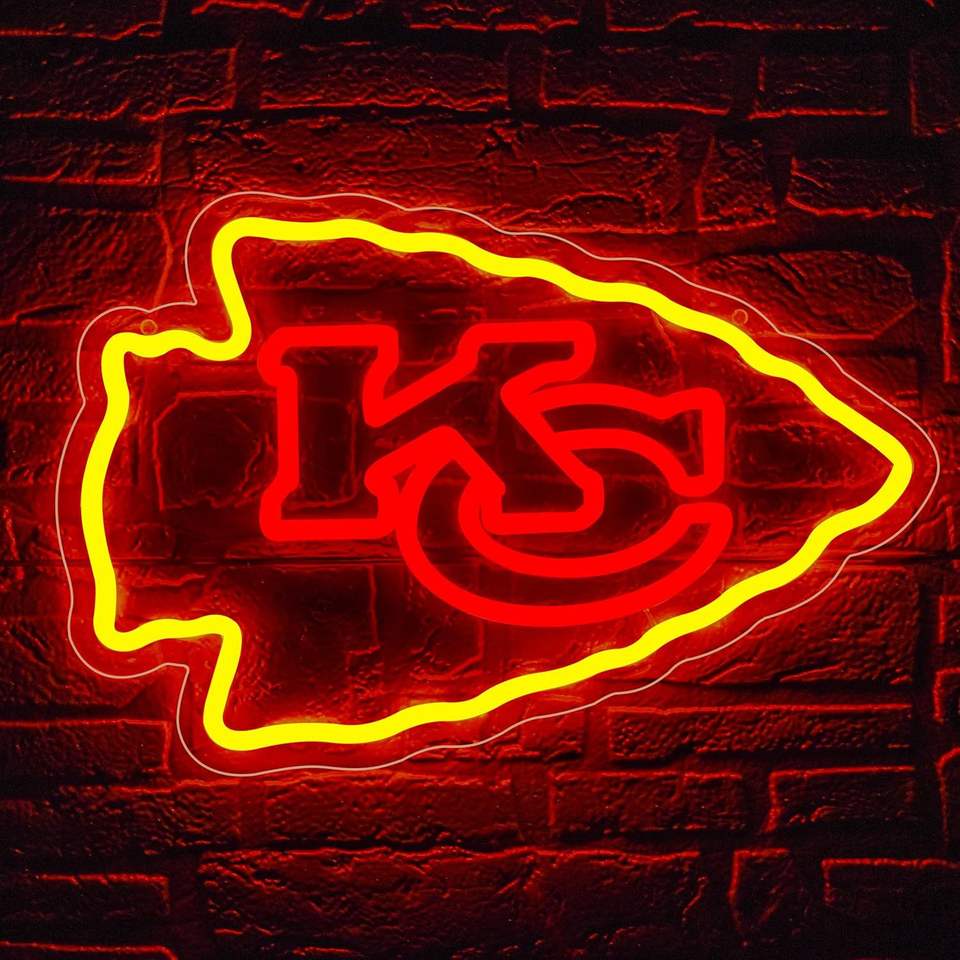Chiefs KC Logo USB Powered Dimmable LED Neon Lights IP65 Acrylic Wall ...