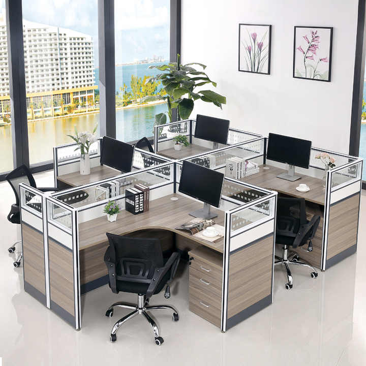 Office Table 6 Seater - Modern Staff Workstation Desk