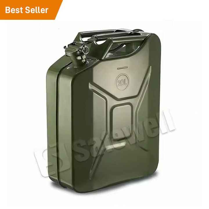 20L Stainless Steel Fuel Jerry Can with Tap - Safewell