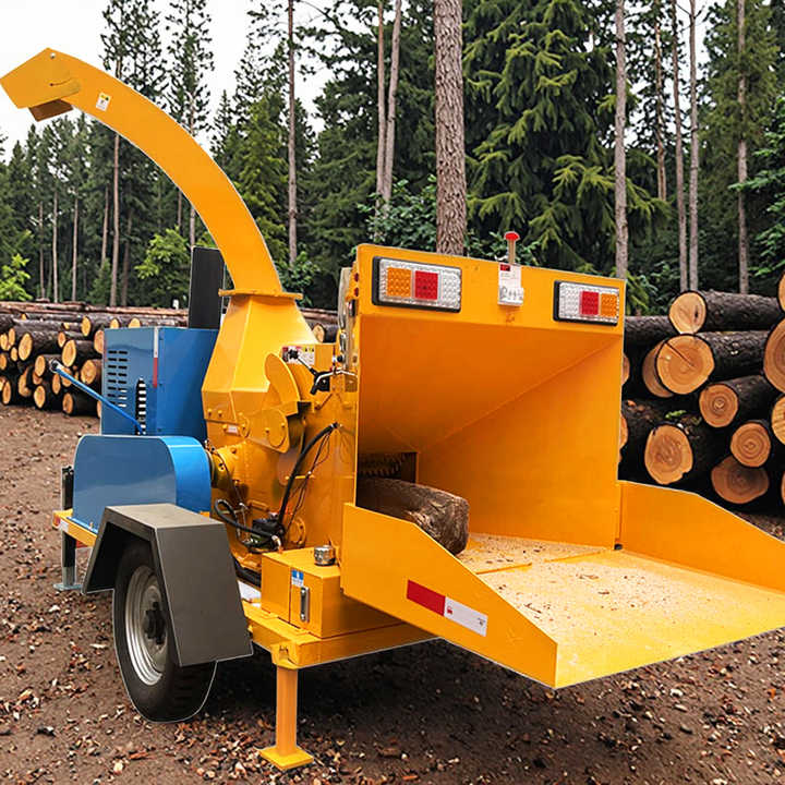 Wood Shredder Machine Wood Chipper Tree Branch Diesel Engine Wood ...
