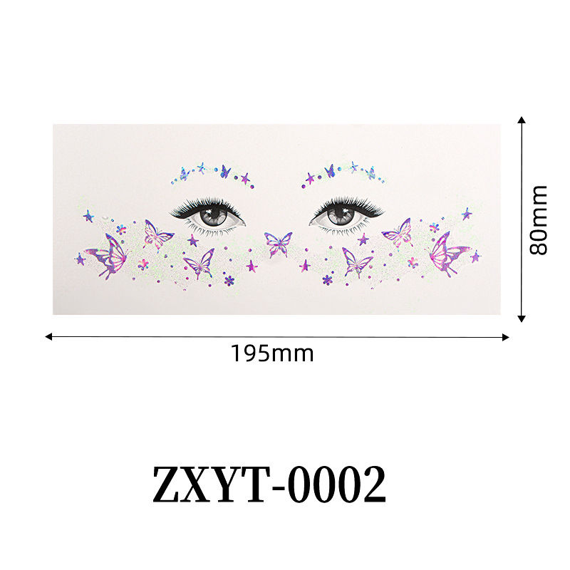 Glitter Butterfly Temporary Tattoos, Fairy Wings Face Tattoos for ...