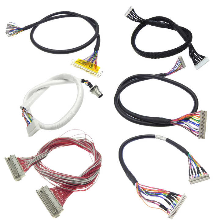 Custom 20 40 50 Pin Cable Wire Harness Assembly Lvds Cable For Computer ...