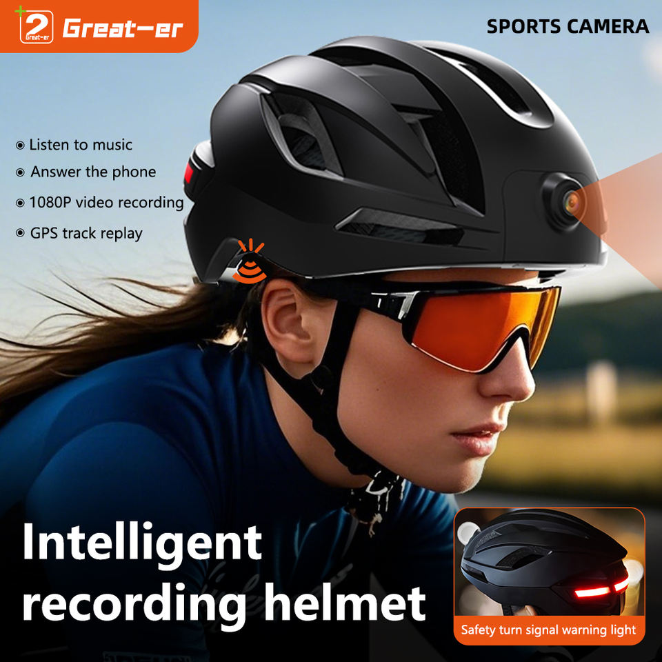 Smart Helmet Action Camera - 1080P Video Recording