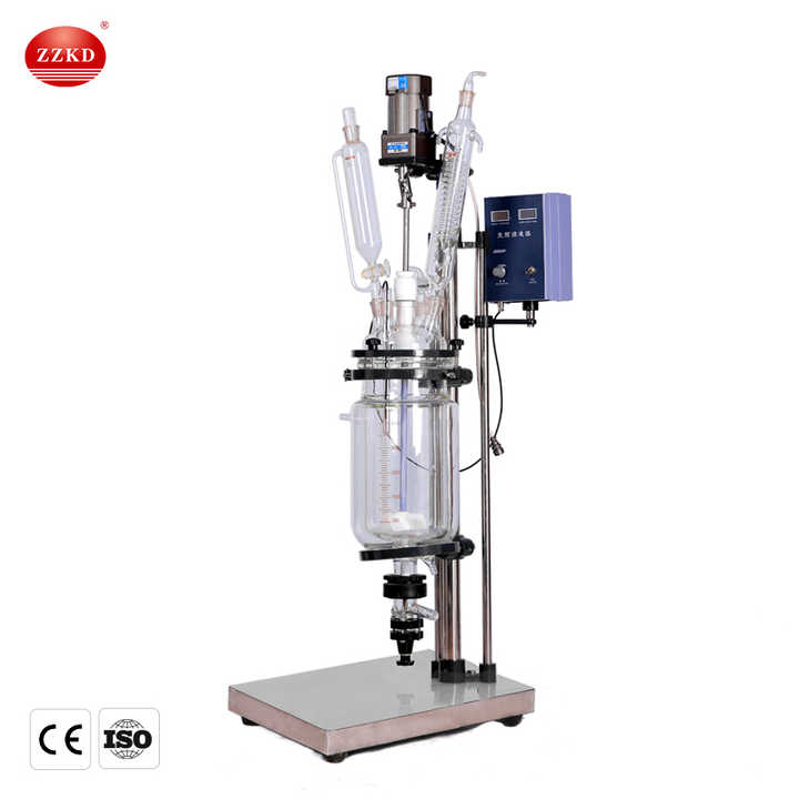 S-5L Chemical Jacketed Glass Reactor - 5L Benchtop Bioreactor