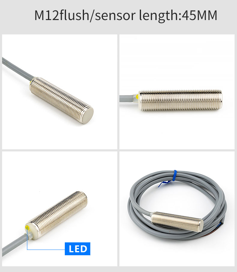 JIMOU High Quality Inductive Proximity Sensor 12V dc 3 Wire M12 PNP ...