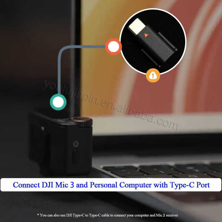 Original DJI Mic 3 Mobile Phone Adapter (Type-C) for DJI Mic 3 with ...