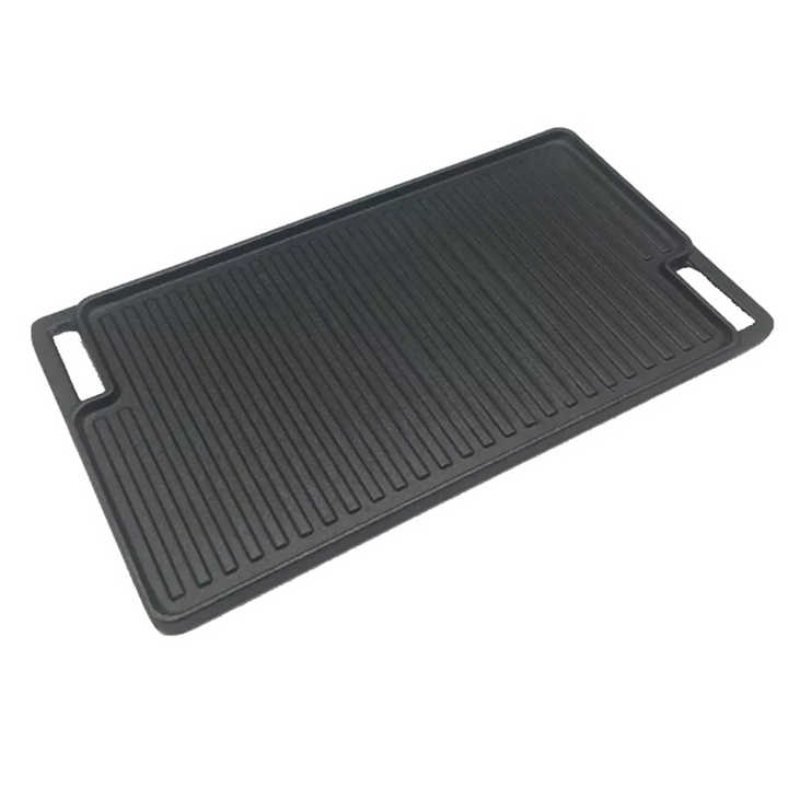 Double-sided High-quality Rectangular Cast Iron Bbq Griddle Plate ...
