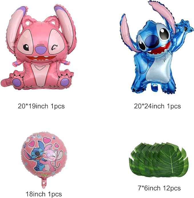 Lilo and Stitch Balloons Decoration Garland Arch Kit Include Blue and ...